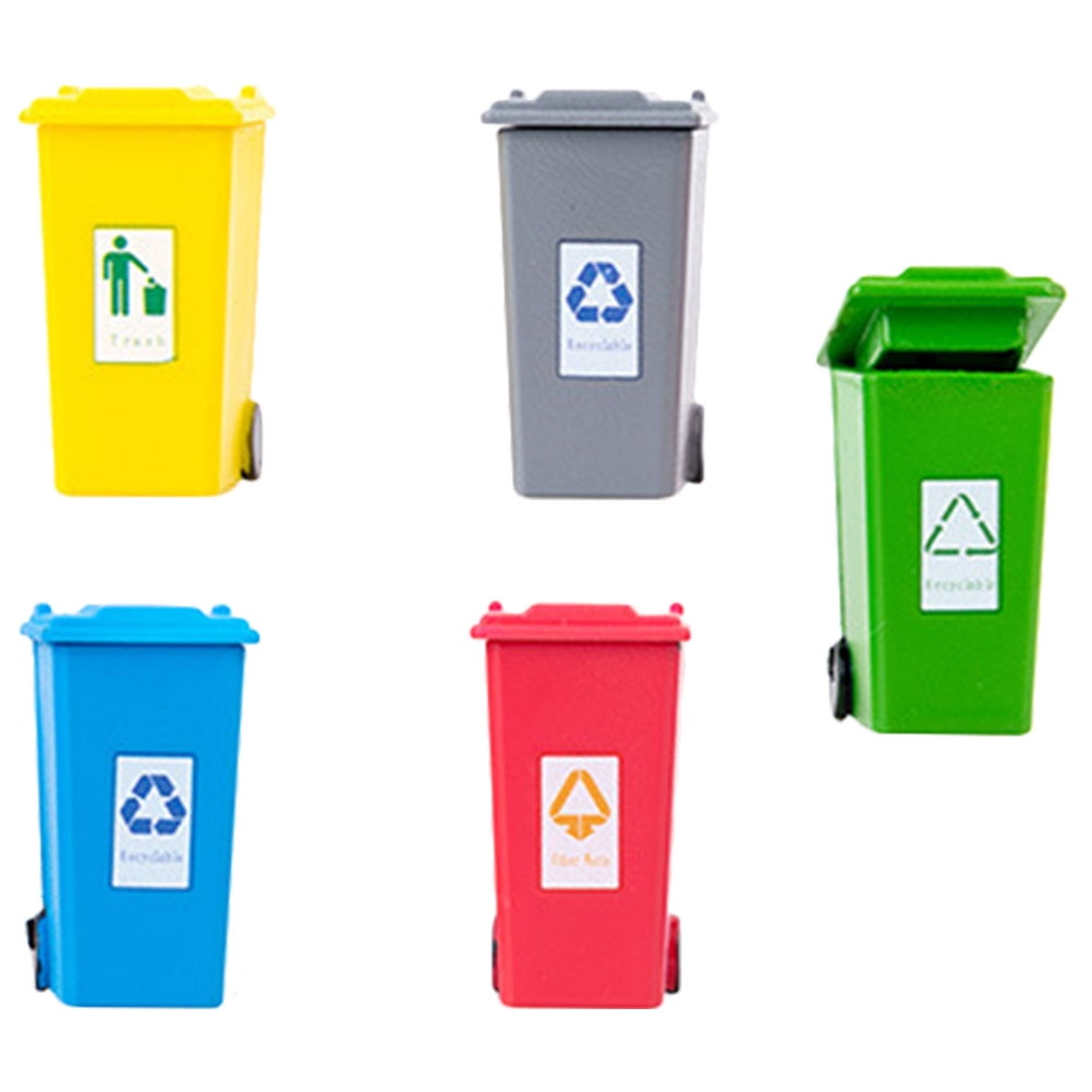 Baluue Creative Trash Can Trash Can Model Assorted Color 5Pcs - Walmart.com