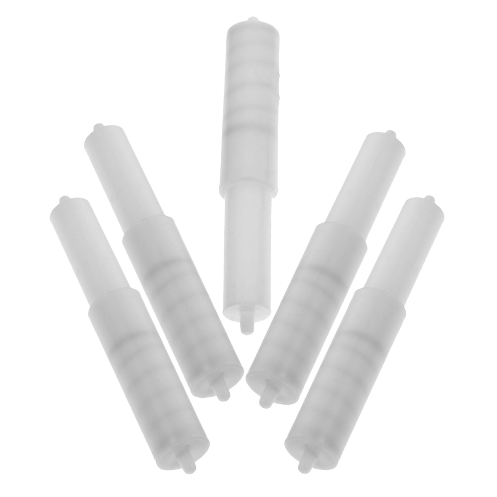 Baluue 5Pcs White Plastic Spring Loaded Paper Roller Toilet Roll Holder ...