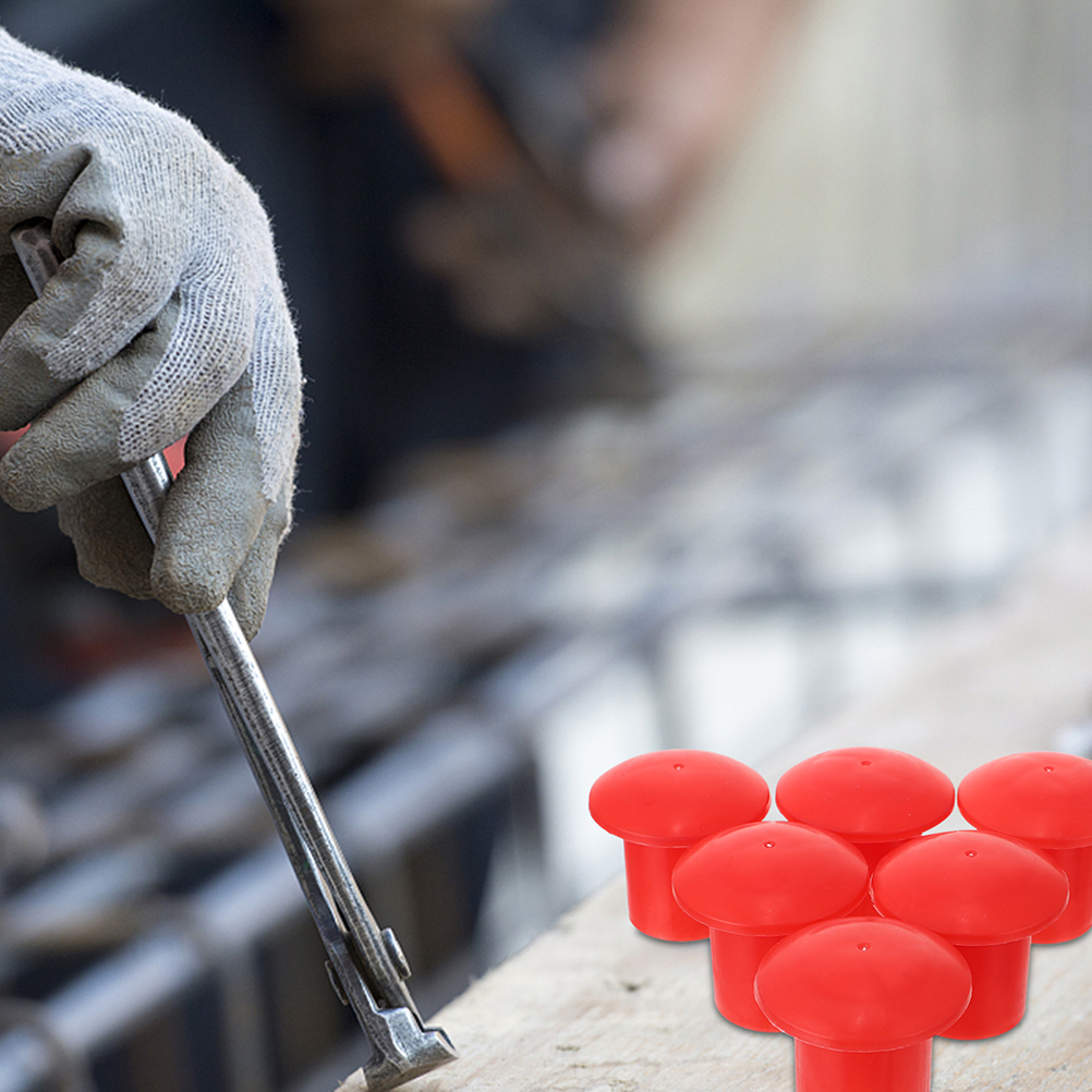 Baluue 60Pcs Rebar Safety Caps Plastic Rebar Mushroom Caps Protector ...