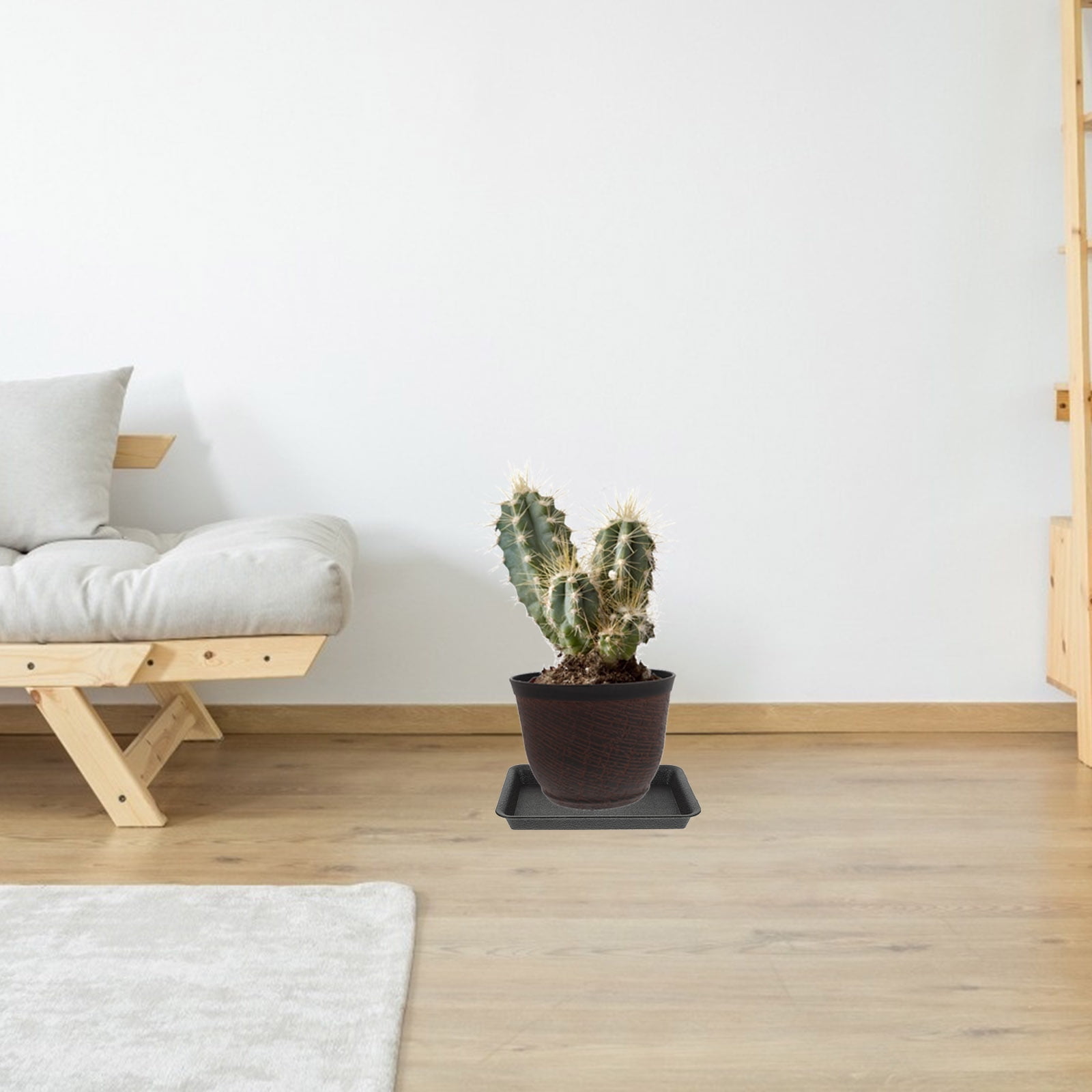 Baluue 6pcs Rectangular Plant Saucers Plastic Plant Saucers Planter ...