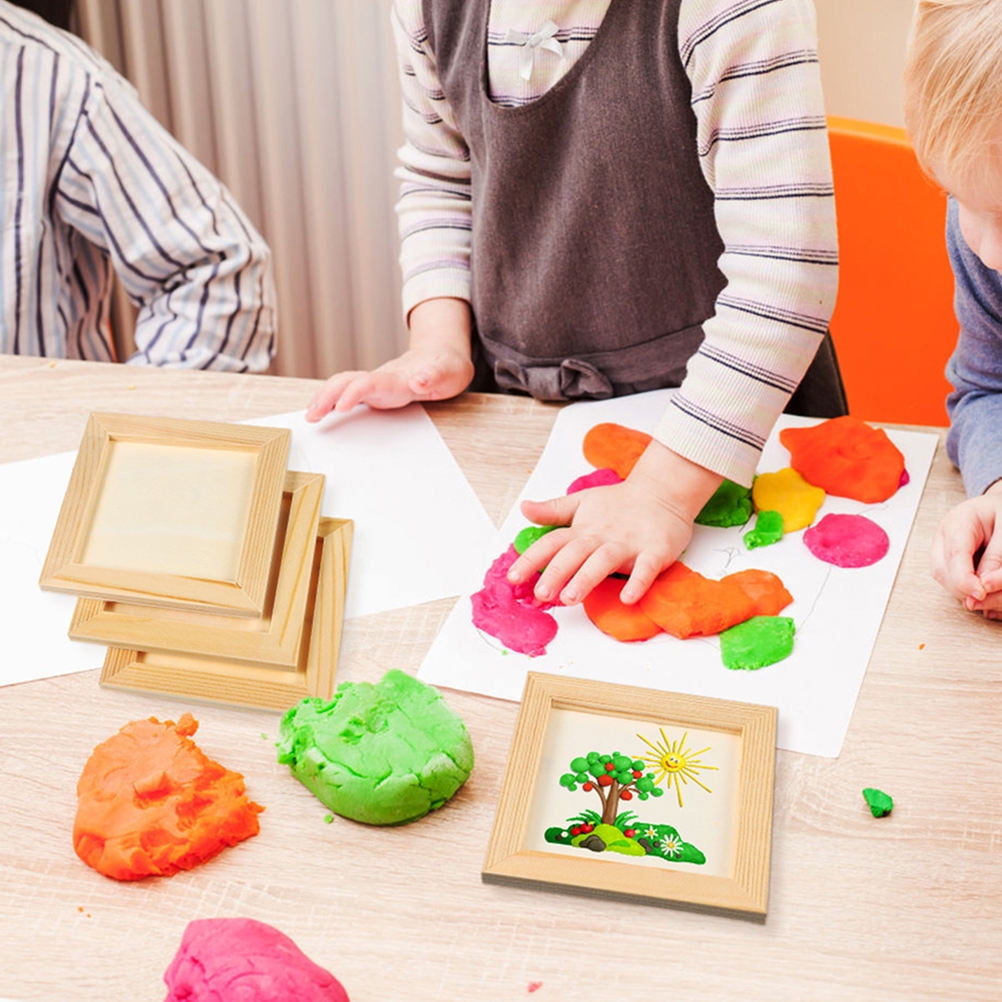 Baluue 6pcs Unfinished Picture Frames for Making Your Own Frame in Wood ...