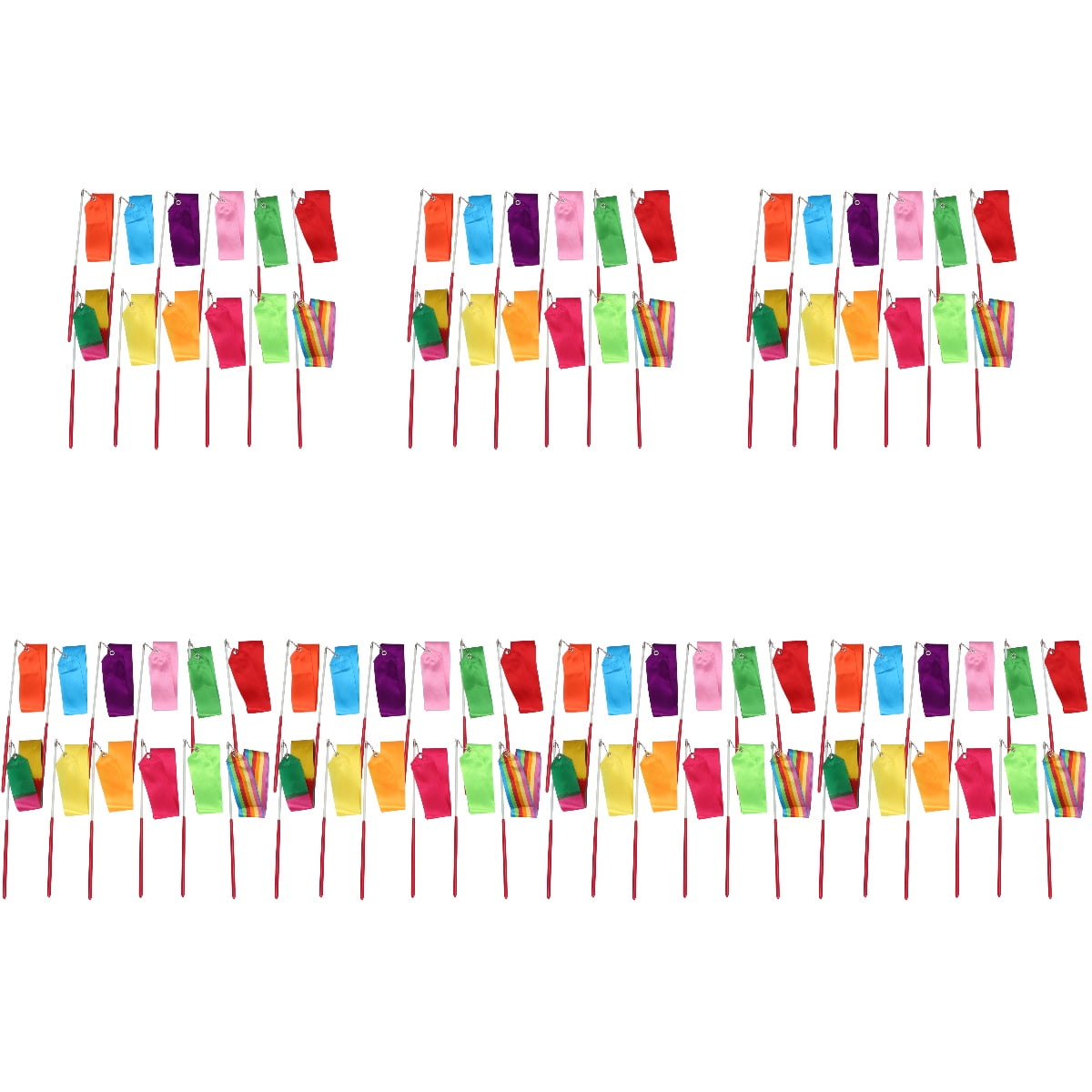 Baluue 84 pcs 2 Meters Rhythmic Art Gymnastics Ribbon with Stick ...