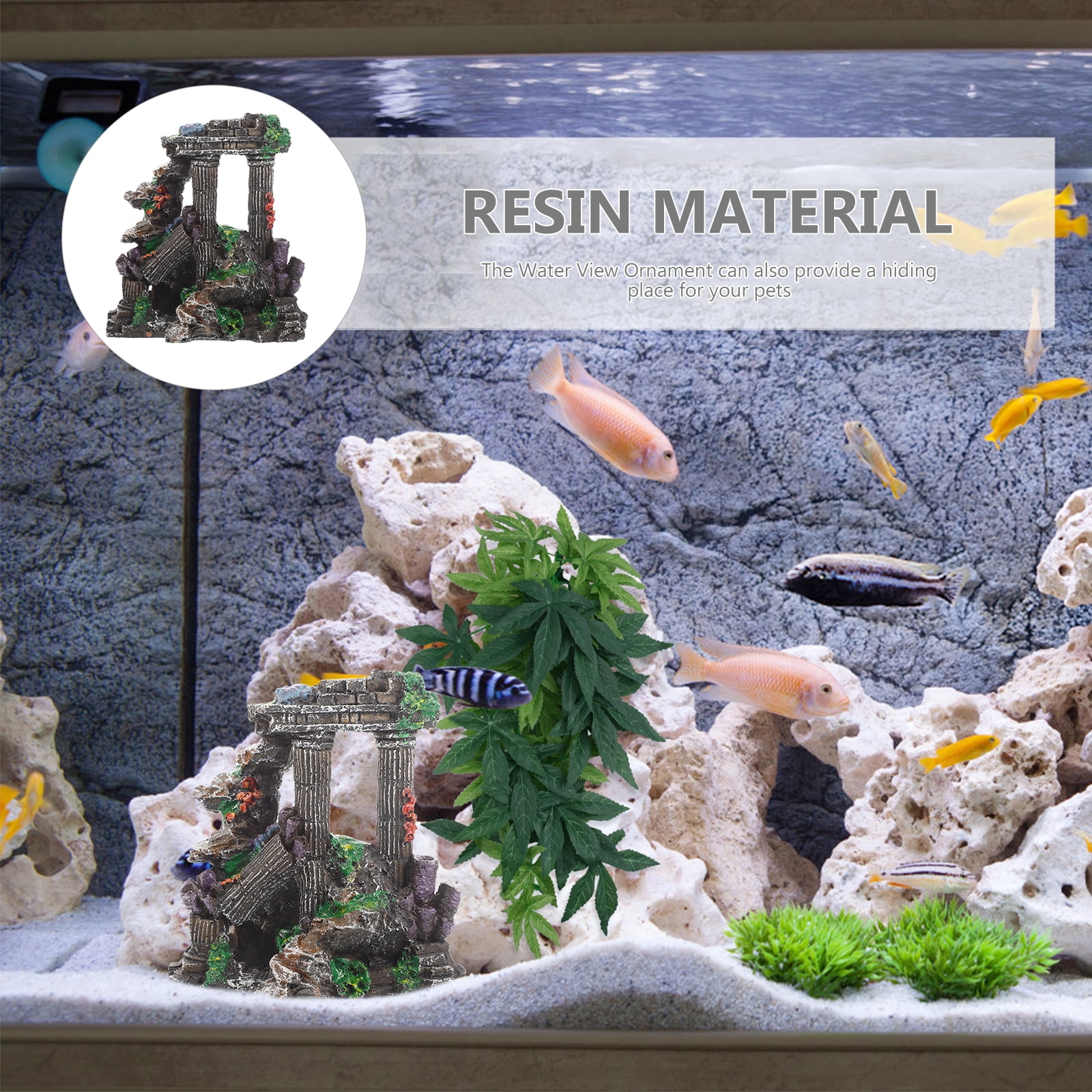Baluue Aquarium Cave Decoration Coral Column Resin 1Pack - Walmart.com