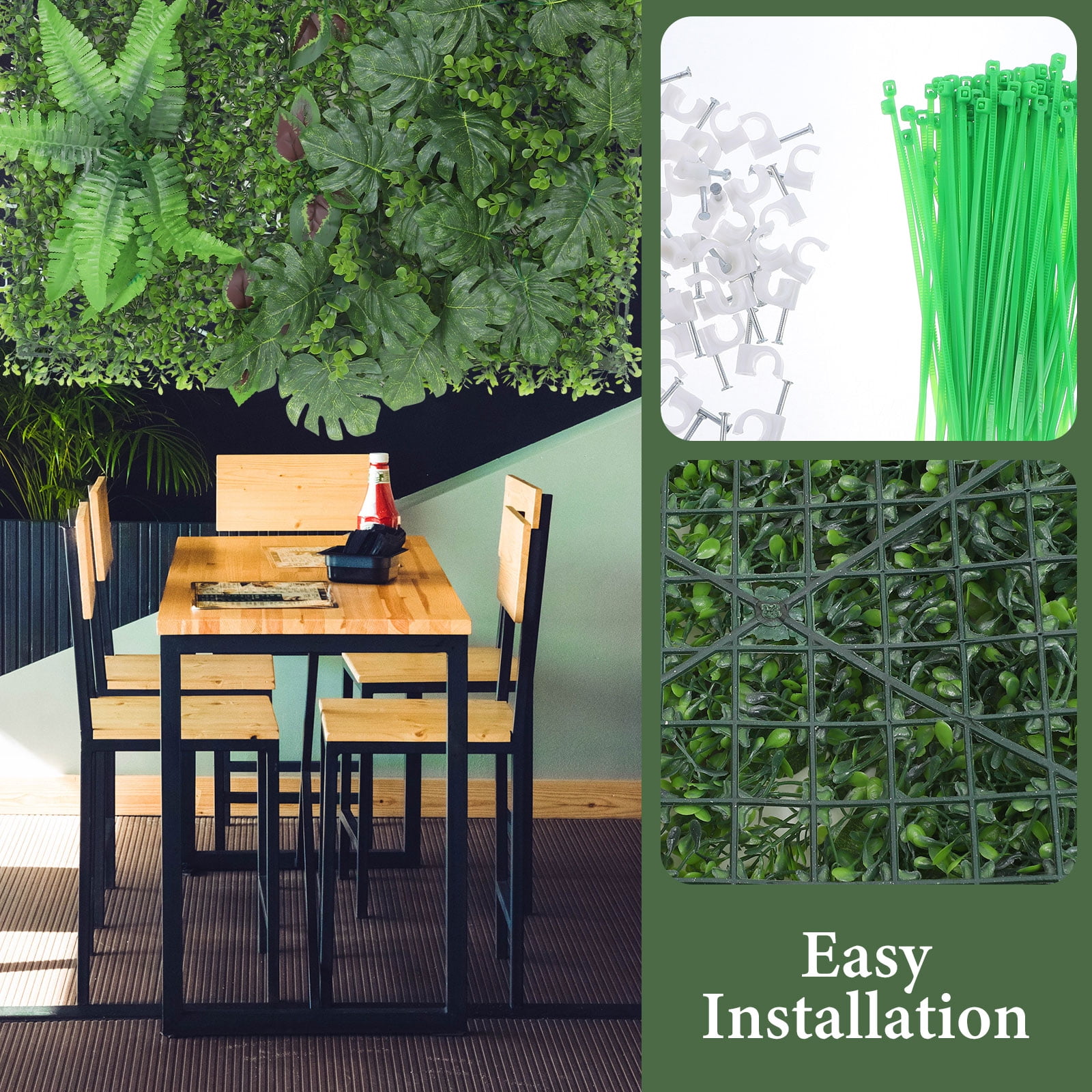 Baluue Artificial Plant Wall Panel Greenery Hedge Wall Fence Screening ...