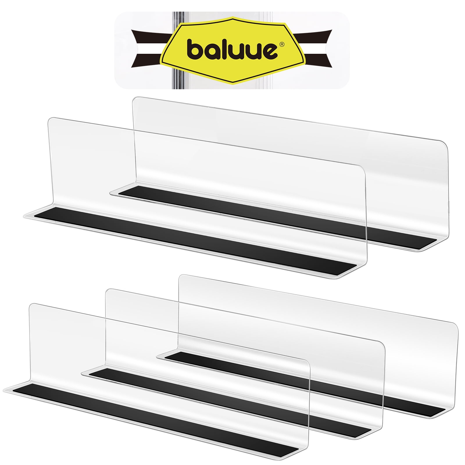 Baluue BALUUE 5pcs Store Goods Separators L-shaped Plastic Shelf ...
