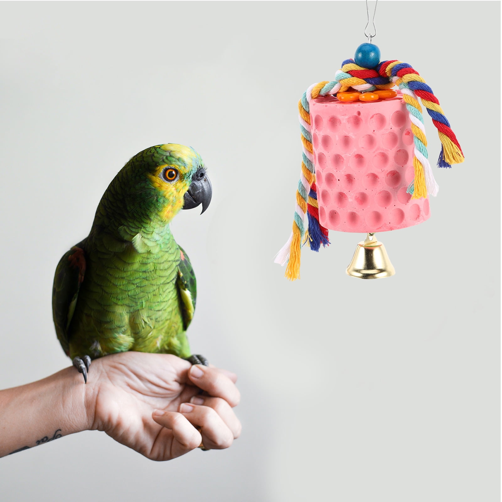 Baluue Bird Grinding Toys Parrot Blocks Multi Entertainment For Cage ...