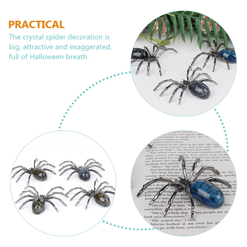 Baluue Crystal Spider Decoration Crystal Spider Prop Decorative Crystal ...