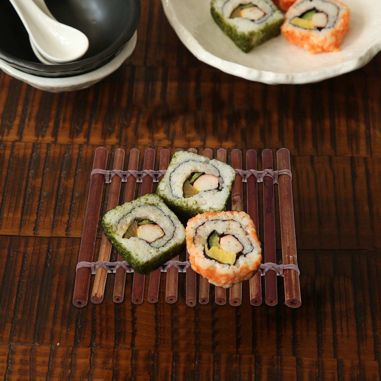 Baluue Japanese Bamboo Sashimi Decoration for Sushi Tray Decor Light ...