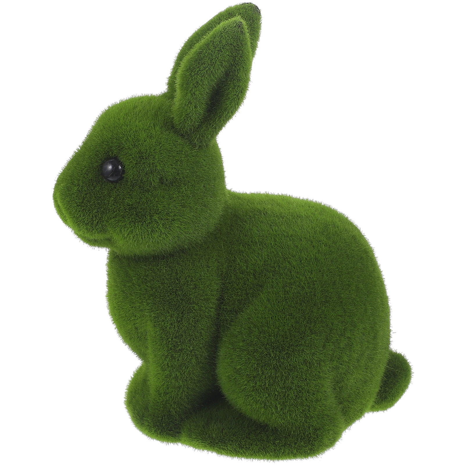 Baluue Easter Moss Bunny Flocked Rabbit Statue Festival Garden Yard ...