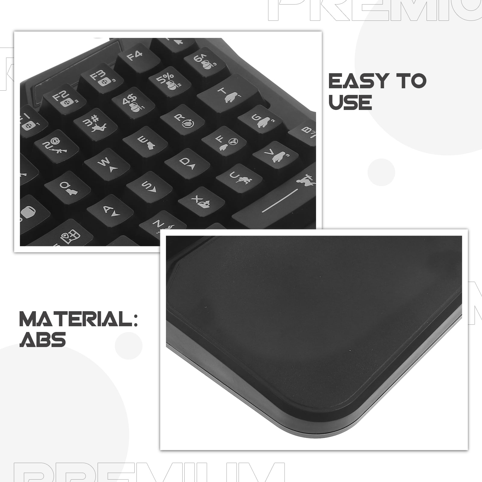 Baluue Mechanical Gaming Keyboard K1 Black ABS 1 Pcs Easy Installation ...