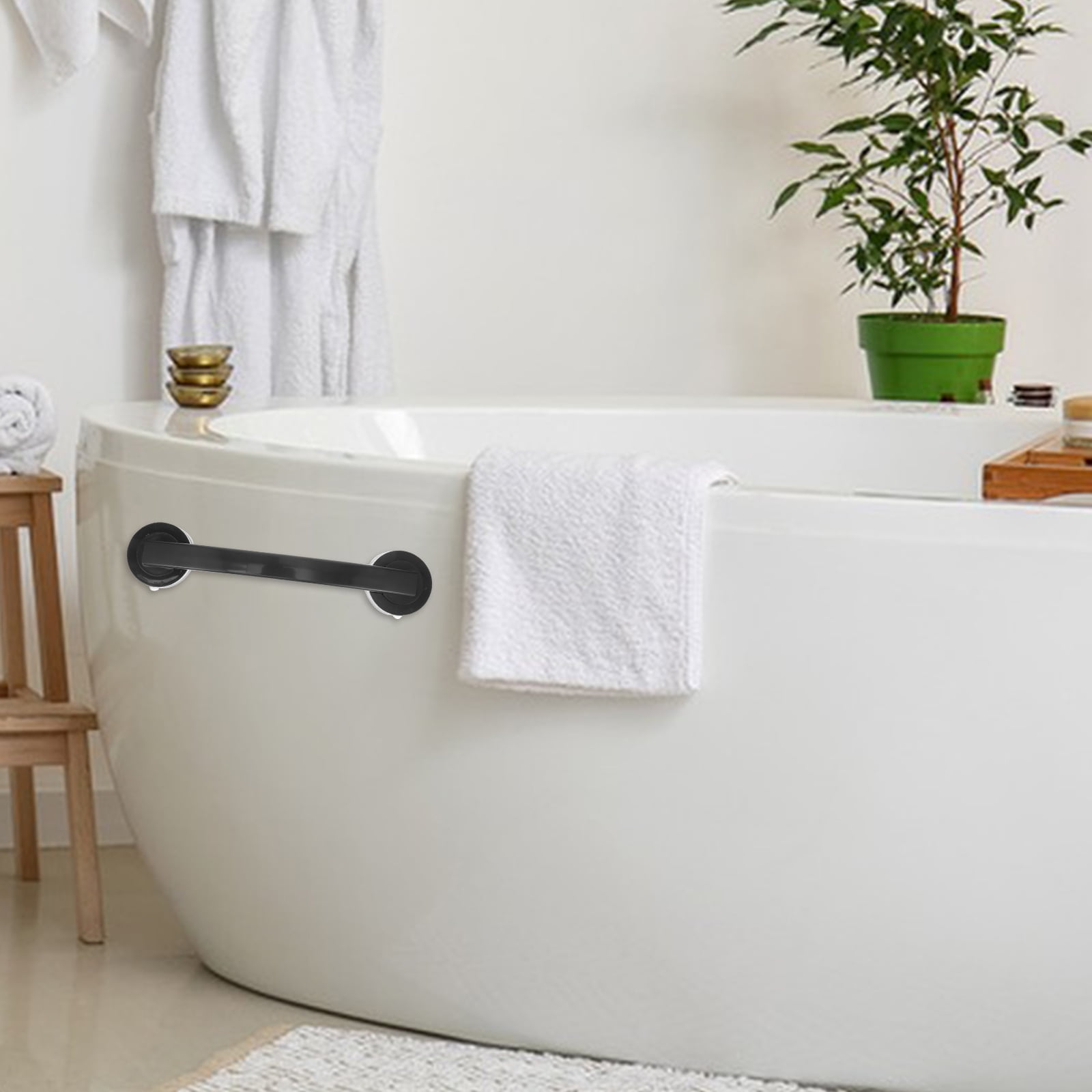 Bathroom Safety Grab Bar with Black ABS Material for Door Use and ...