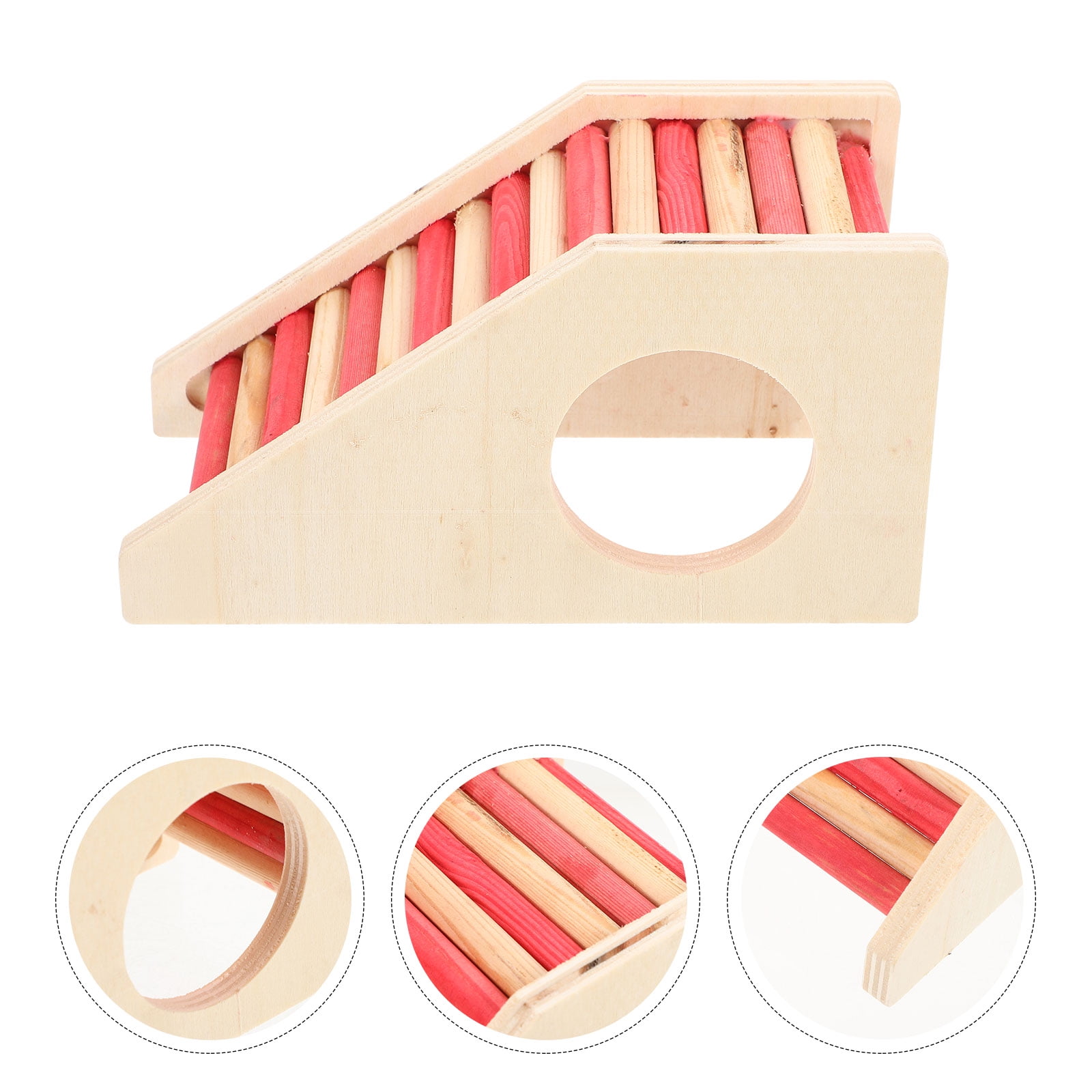 Baluue Hamster Hiding Place Wooden Climbing Small Animal Ladder 1Pack ...