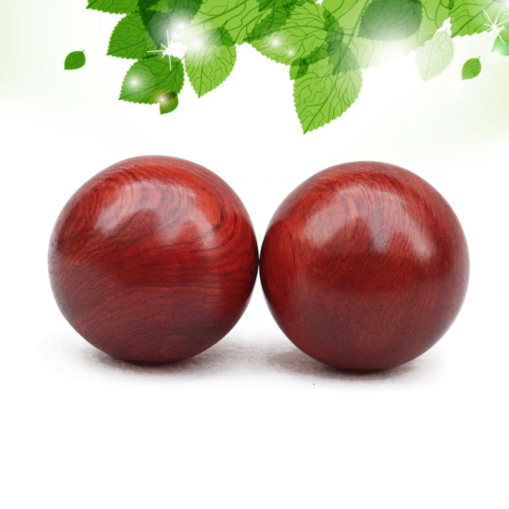 Baluue Hand Message Ball,2Pcs Antistress Hand Massage Wood Ball ...
