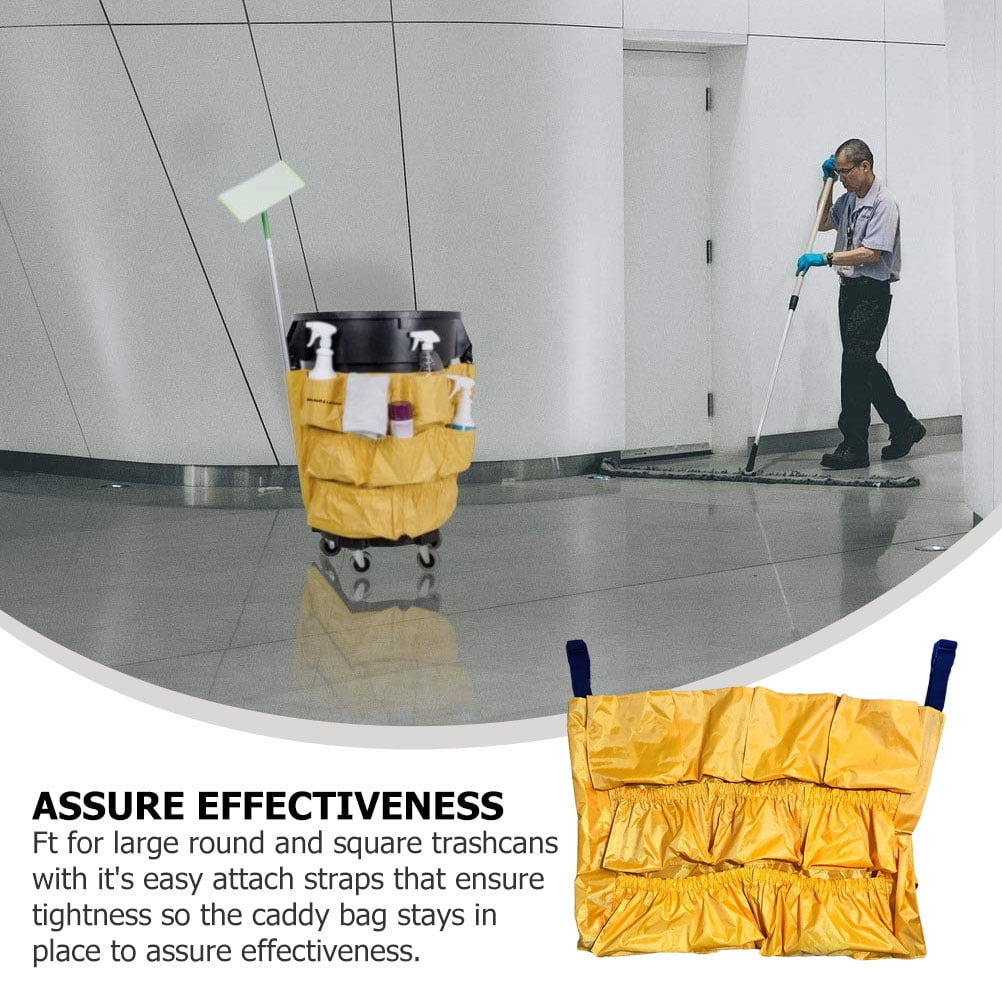 Baluue Heavy Duty Vinyl Trash Caddy Bag Commercial Cleaning Tool for ...