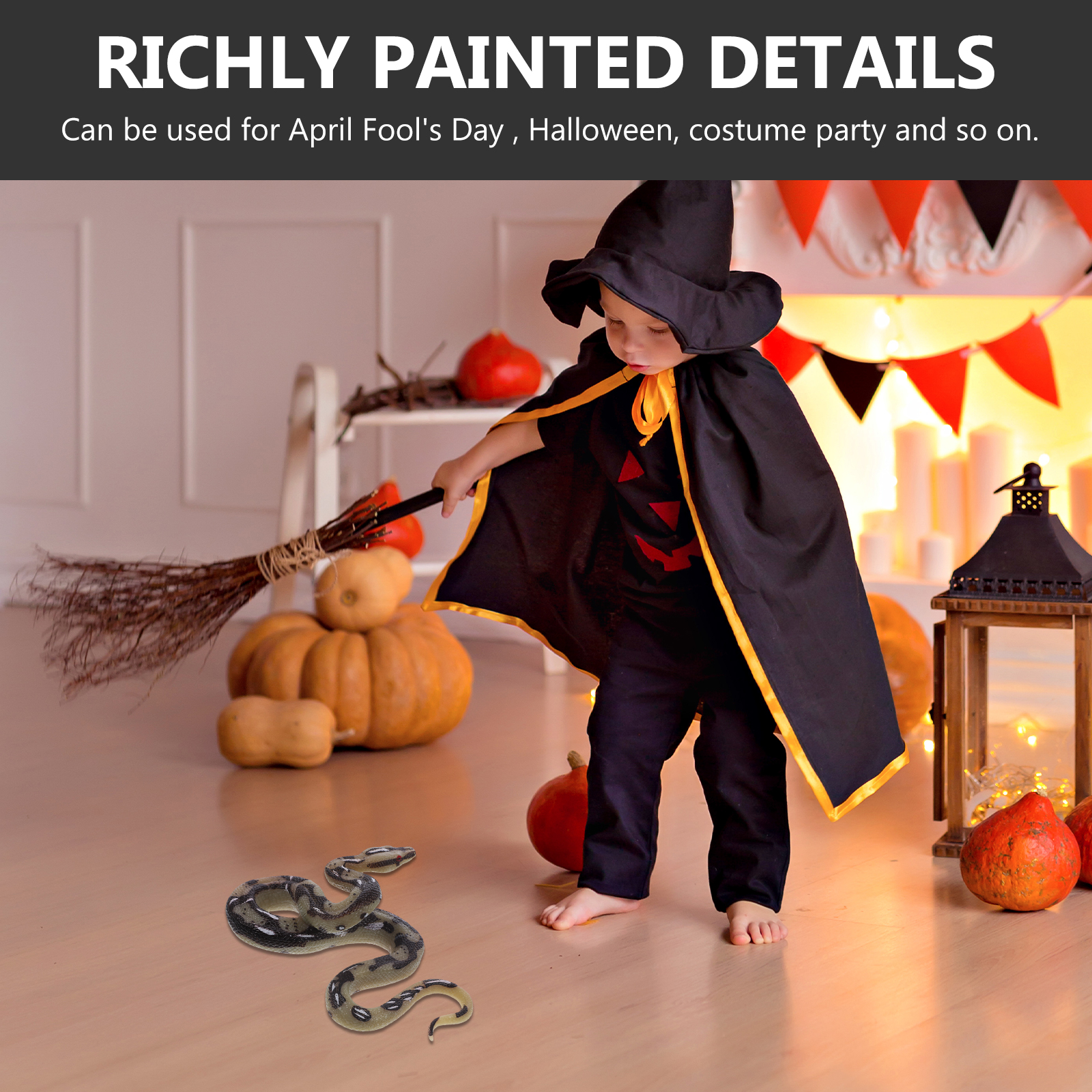 Baluue Realistic Plastic Snake Toy for Halloween Pranks and Trick ...