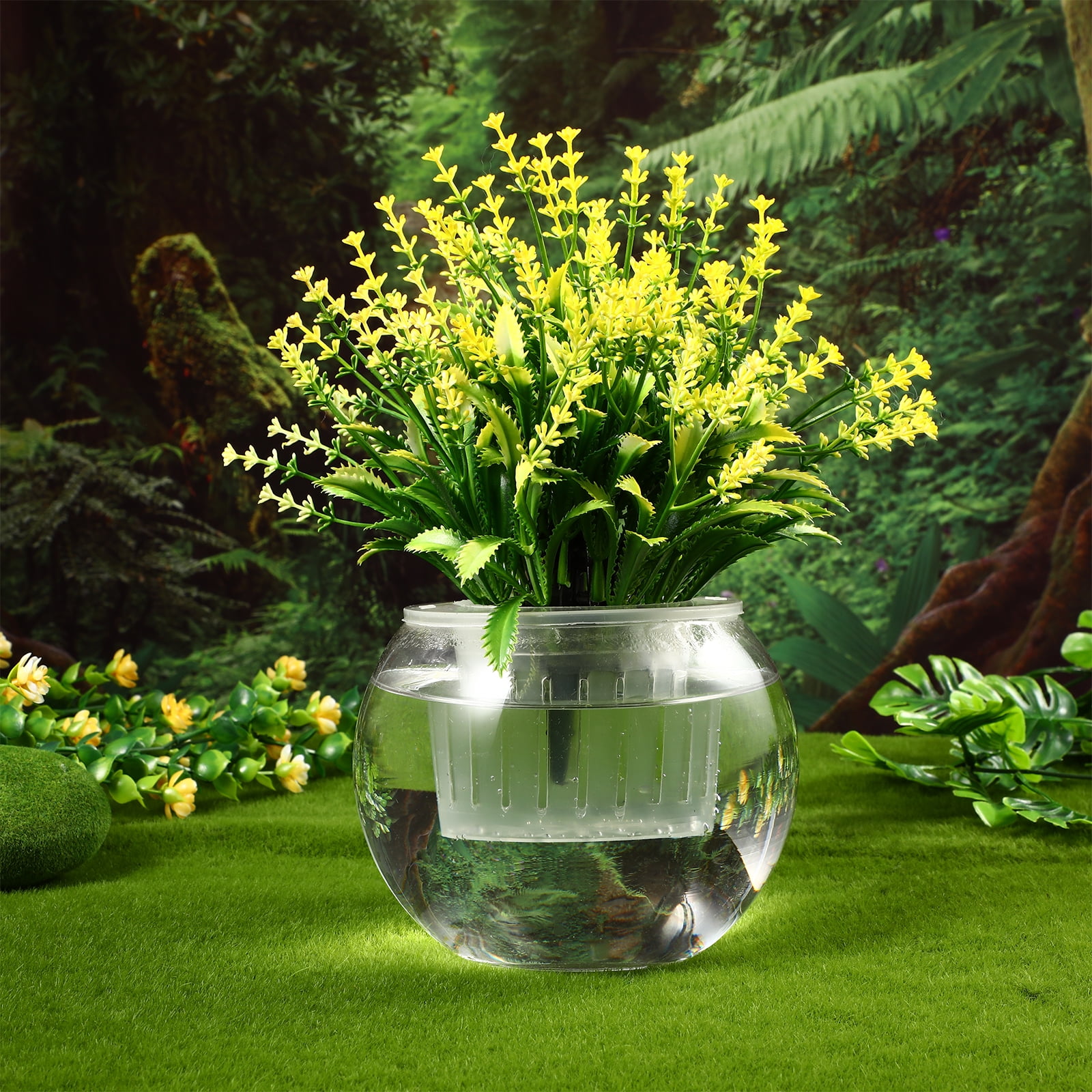 Baluue Clear Transparent Hydroponic Flower Pot Glass Planter for Indoor ...