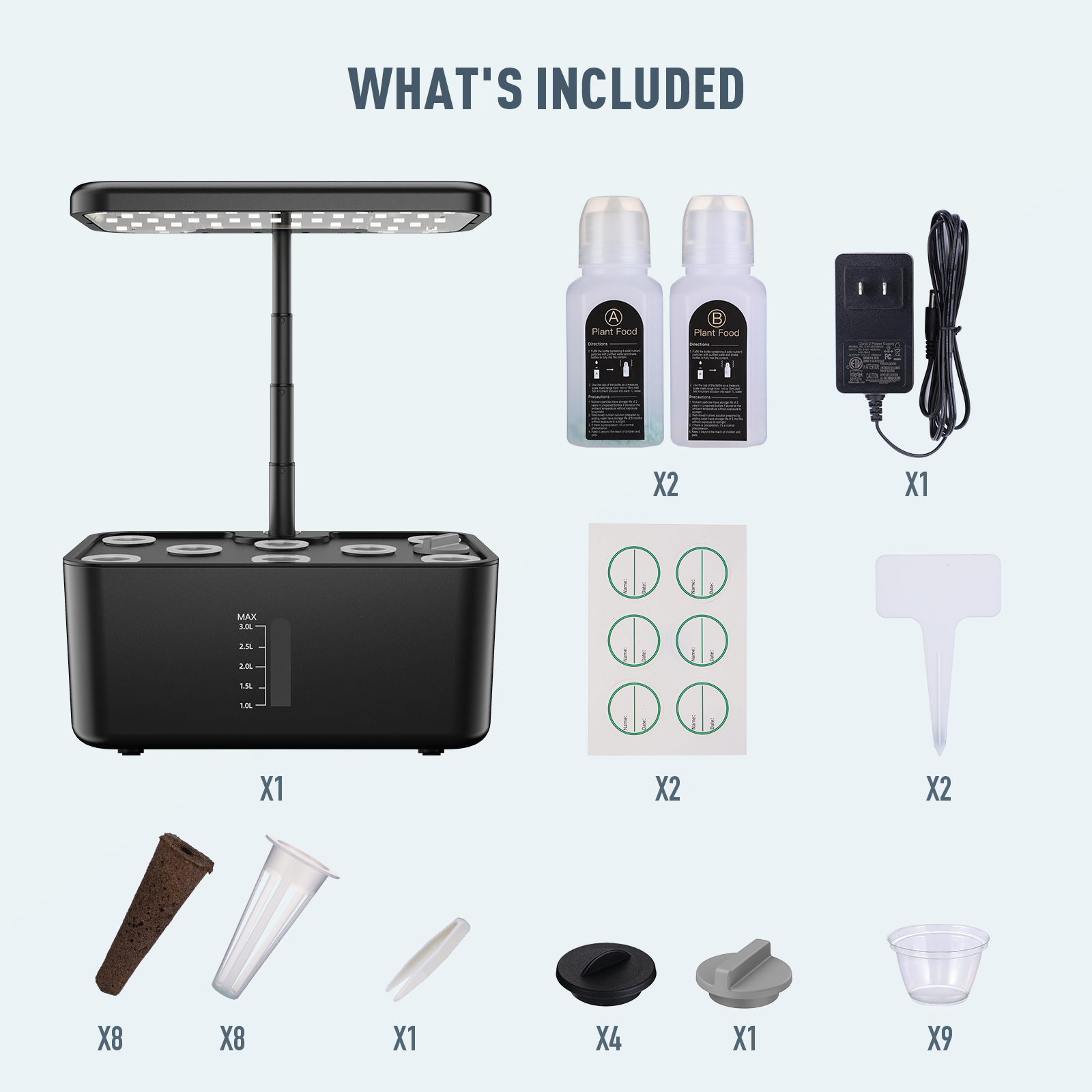 Baluue Intelligent Planter,Z223 Intelligent Planter 8-Pod Hydroponic ...