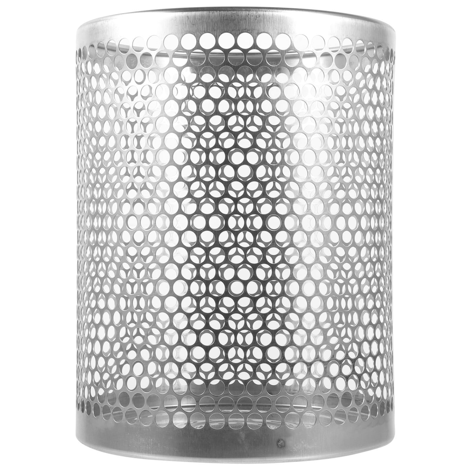 Baluue Metal Waste Basket White Kitchen Trash Bin Mesh Steel Office ...
