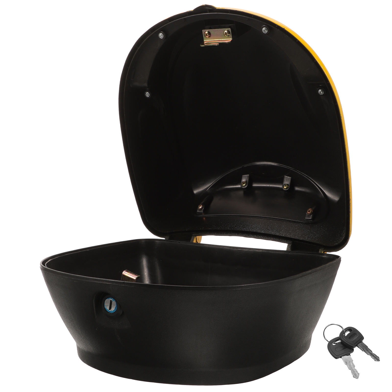 Baluue Universal Motorcycle Rear Storage Box Yellow Plastic Material ...