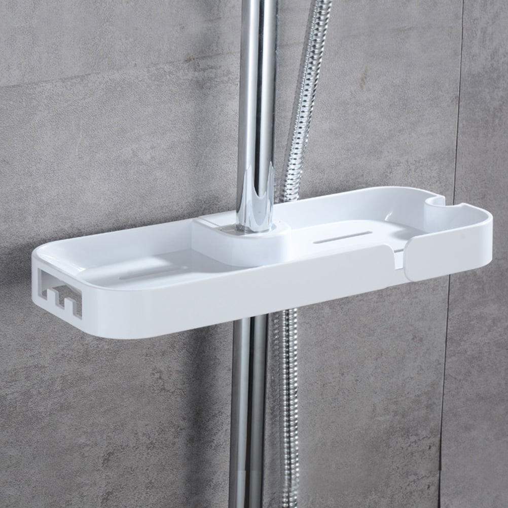 Baluue Bathroom Shower Shelf No Drilling Shower Holder White Plastic ...
