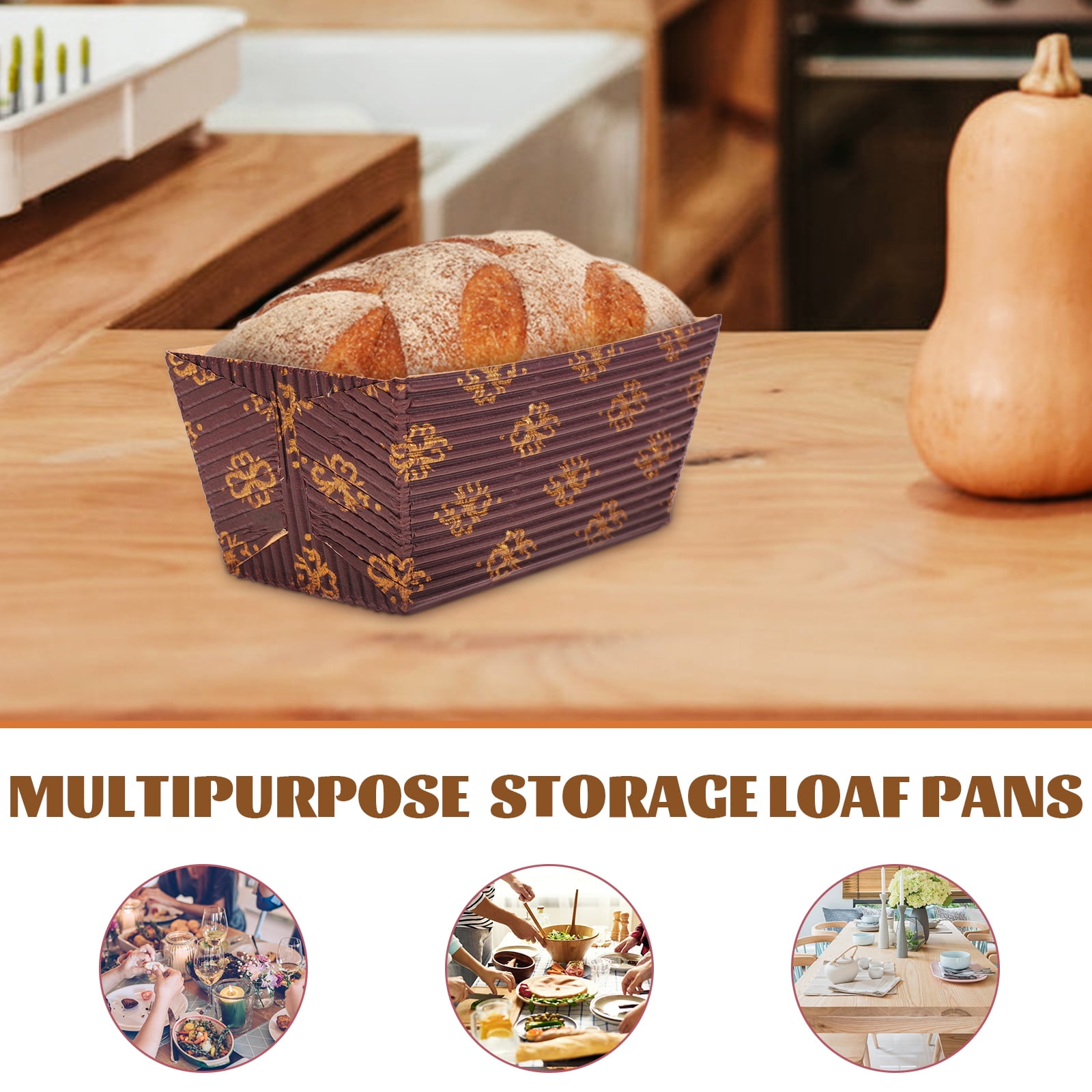 Baluue 25-Pack Paper Loaf Pans for Baking, Stackable Bread and Cake ...