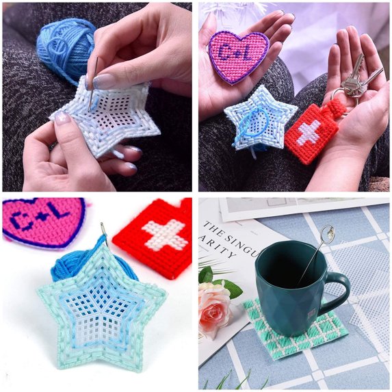 Baluue Plastic Mesh Sheet,70 Sheets Plastic Mesh Sheet Diy Cross Stitch ...