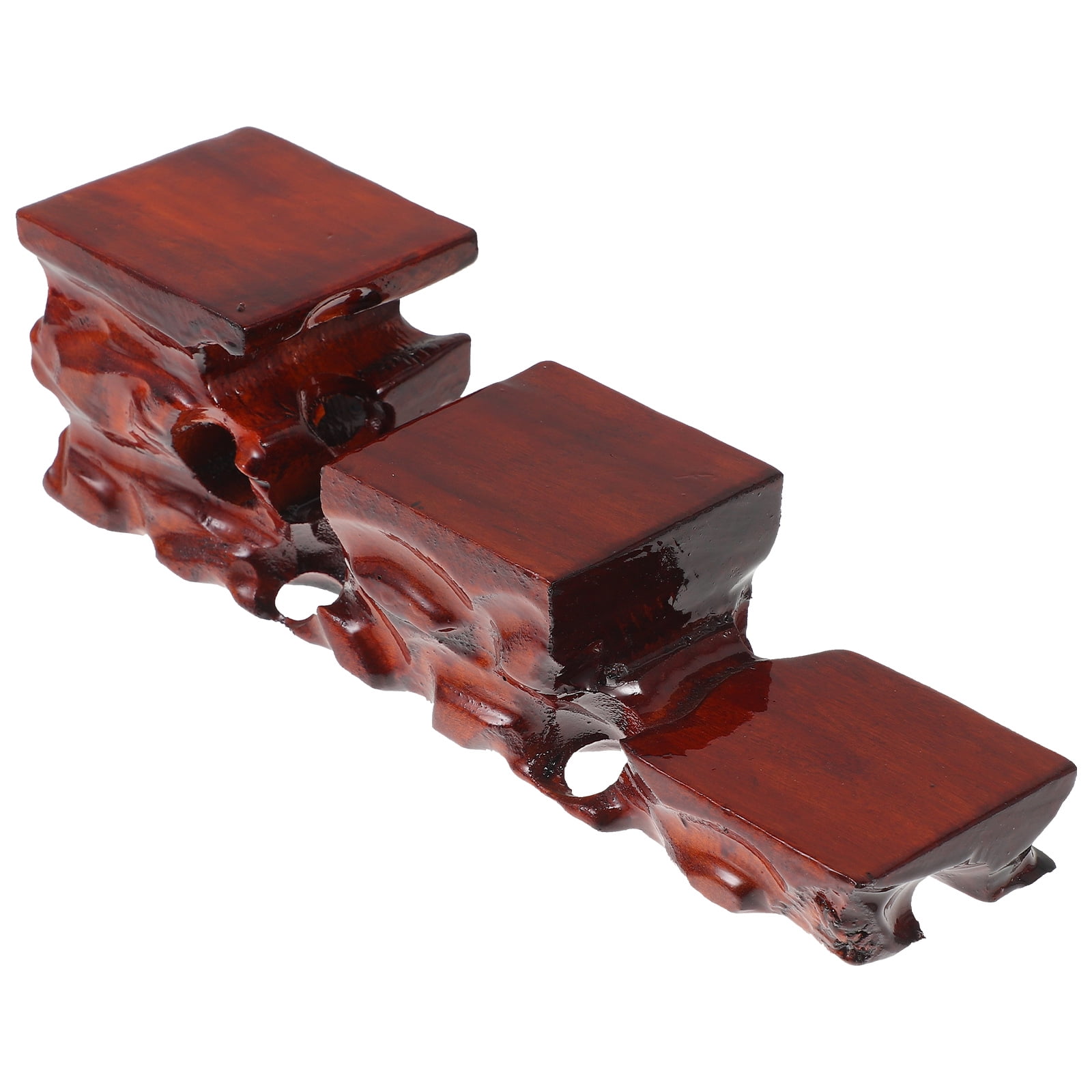 Baluue Sculpture Display Stand Wood Square Vintage Base for Shop ...