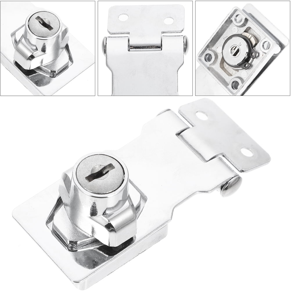 Baluue Silver Display Showcase Lock Durable Cabinet Keyed Hasp with ...