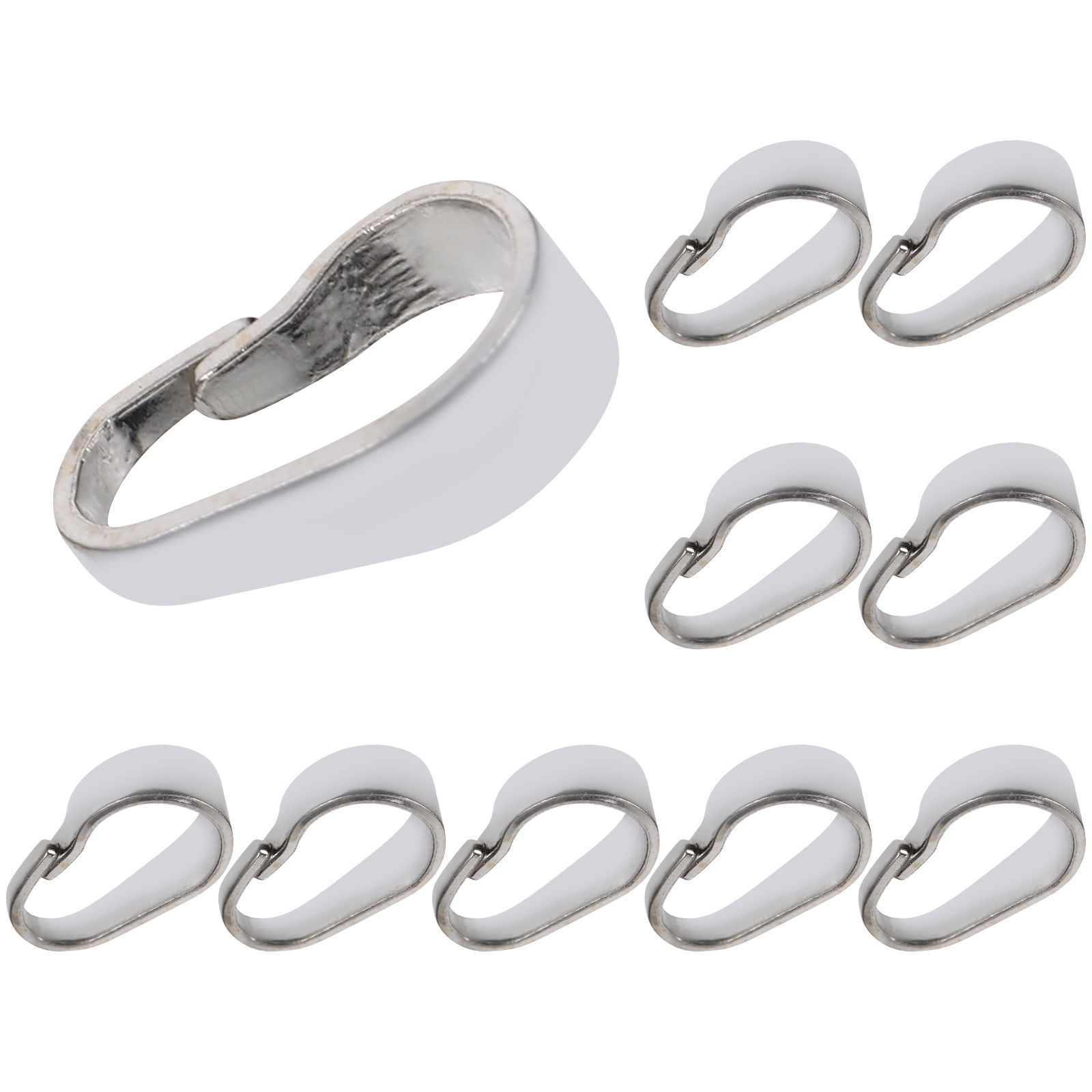 Baluue Silver DIY Pendant Clasps for Necklace Making Easy to Use Pinch ...