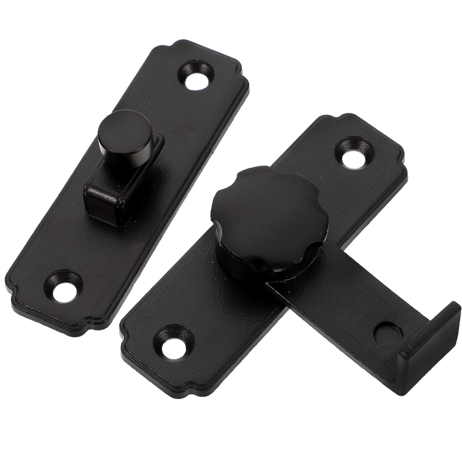 Baluue Heavy Duty Black Barn Door Lock Latch for Home and Garden Use ...