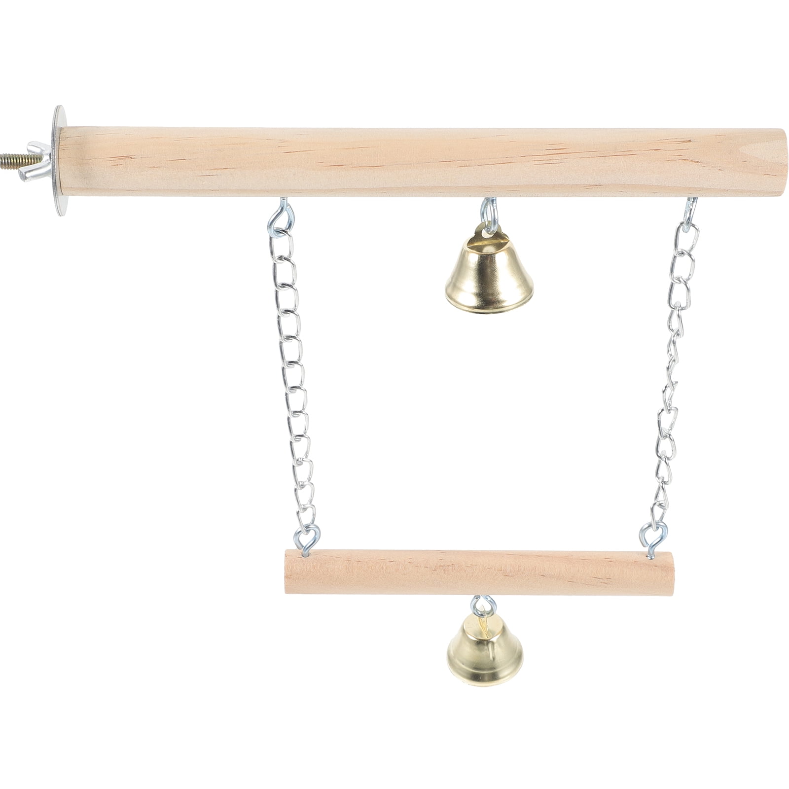 Baluue Small Bird Swing Perch Bird Toy Wood 1Pack Chewing Resistance ...