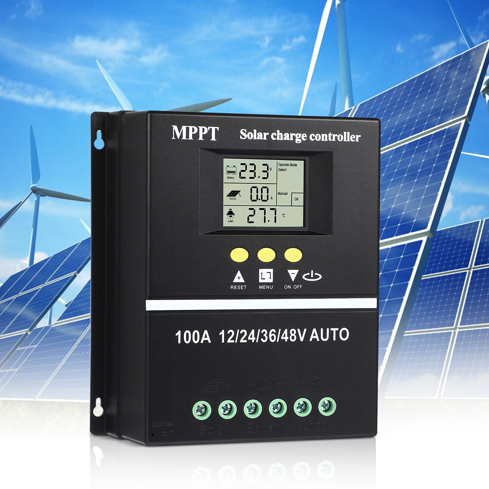 Baluue Solar Charger Controller Solar Battery Intelligent Regulator 12V ...