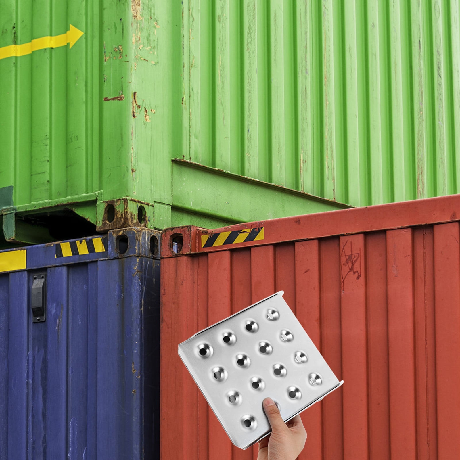 Baluue Stainless Steel Non-Slip Foot Pedal Container Climbing Ladder ...