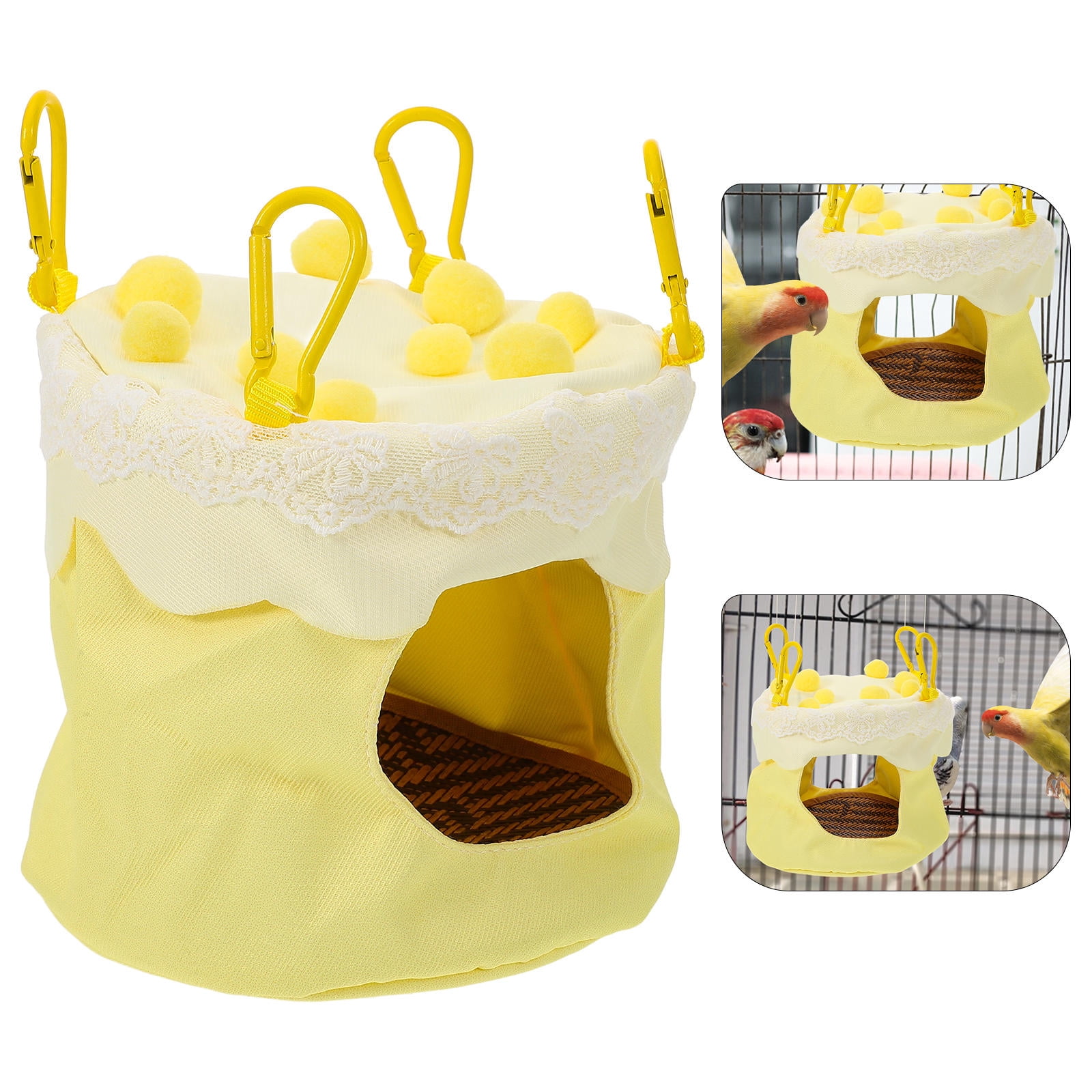 Baluue Pet Bird Bed for Summer Hanging Style Parrot Nest 1Pack 5.9In ...