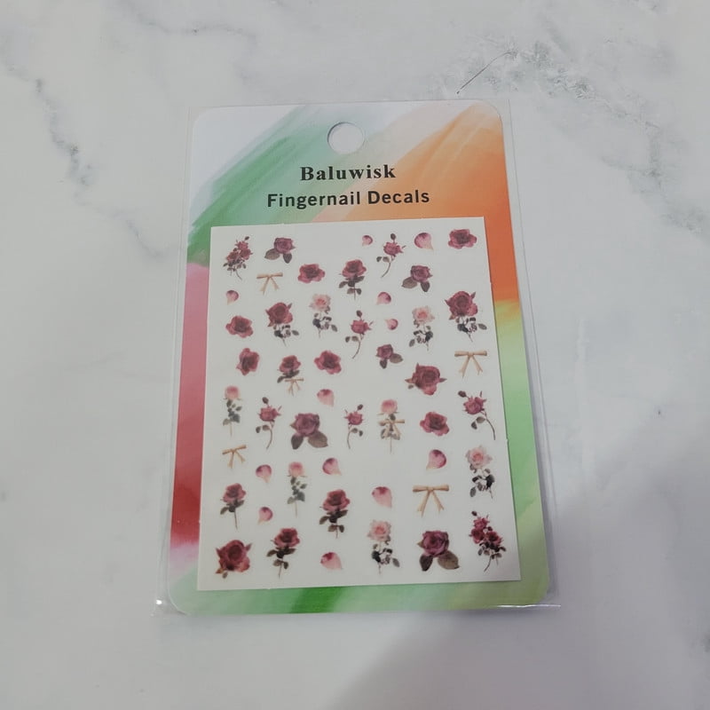 Baluwisk Fingernail decals, Self-Adhesive Floral Nail Stickers for ...