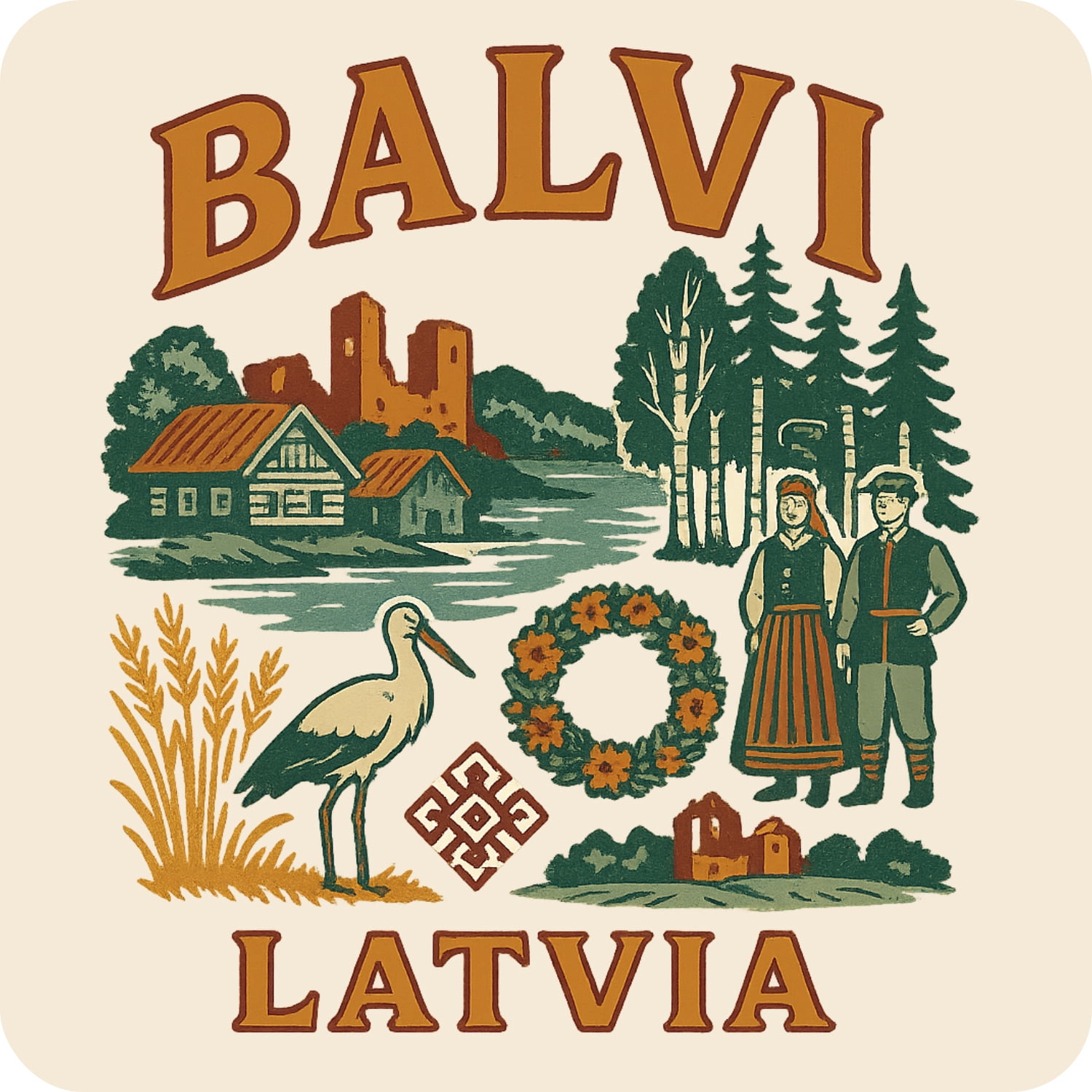 Balvi Latvia Keepsakes Souvenir Vinyl Sticker – Destination Travel ...