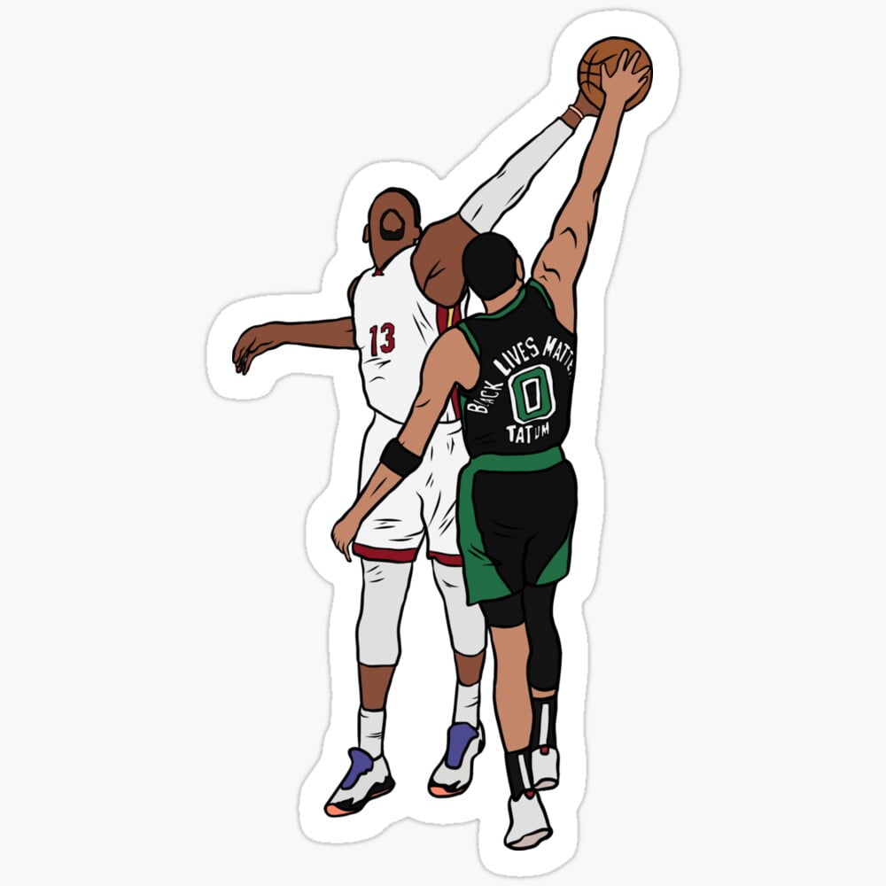 Bam Adebayo Blocks Jayson Tatum Sticker Phone Decal Water Bottle ...