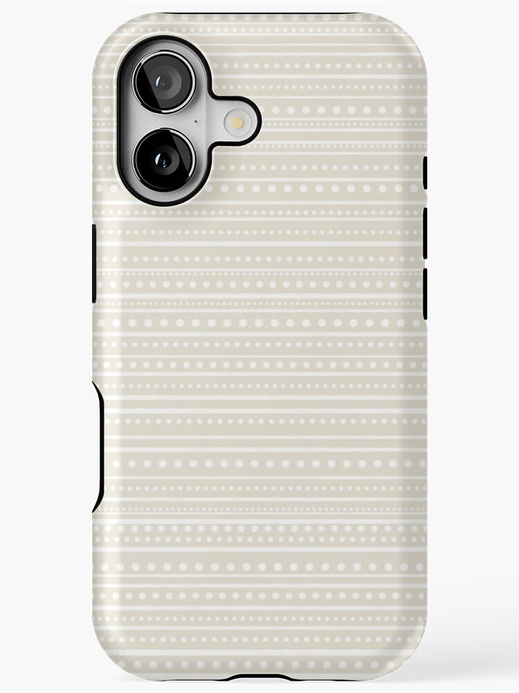 Bamako Groovy Striped and Dotted Pattern iPhone Case 11 12 13 14 15 16 ...