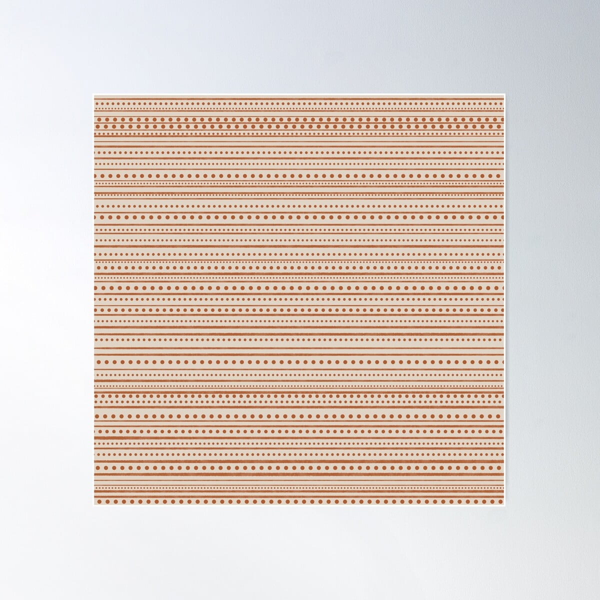 Bamako Textured Striped And Dotted Pattern In Putty And Clay Poster ...