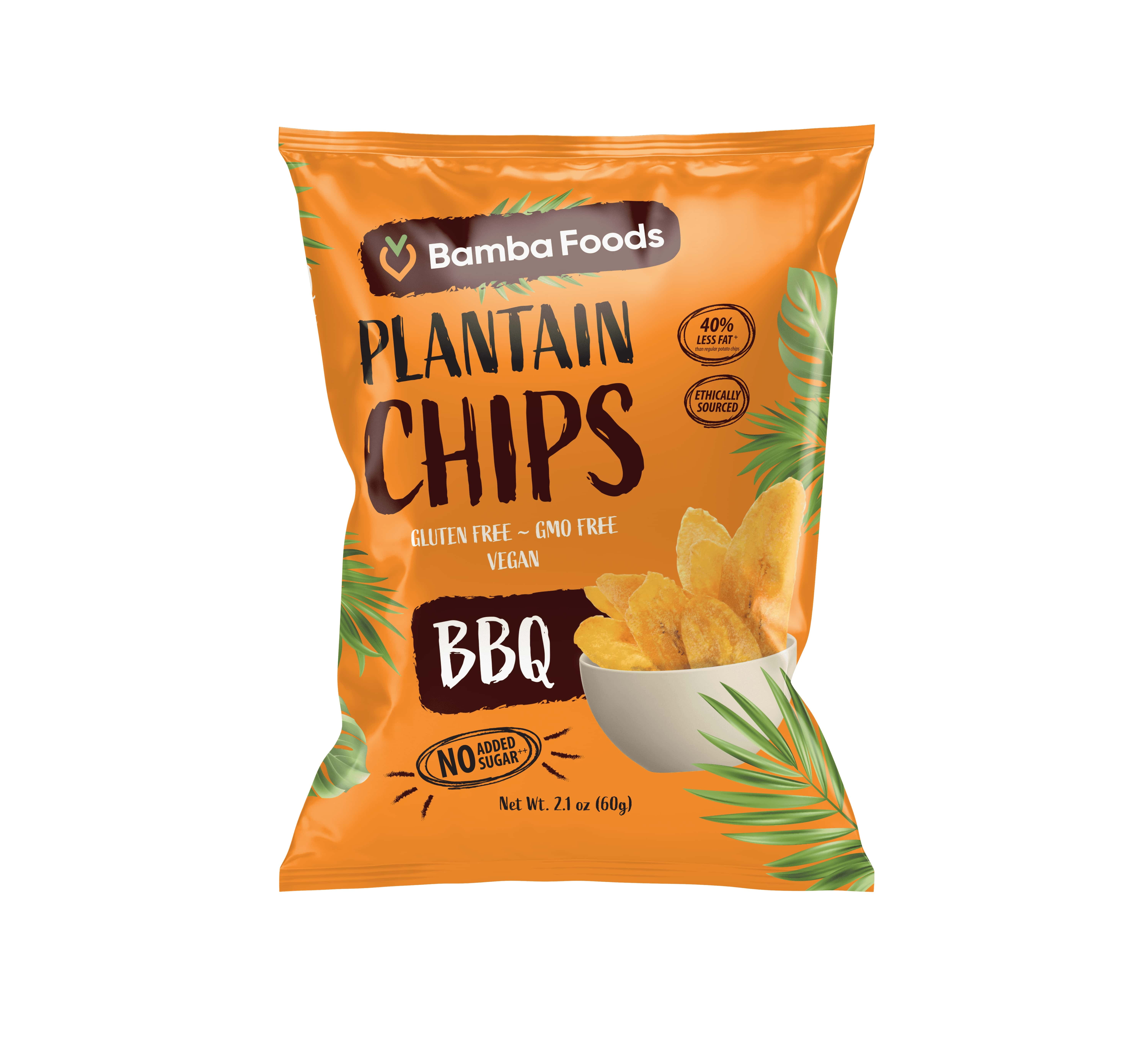 Bamba Foods Naturally Sweet Plantain Chips - BBQ - Walmart.com