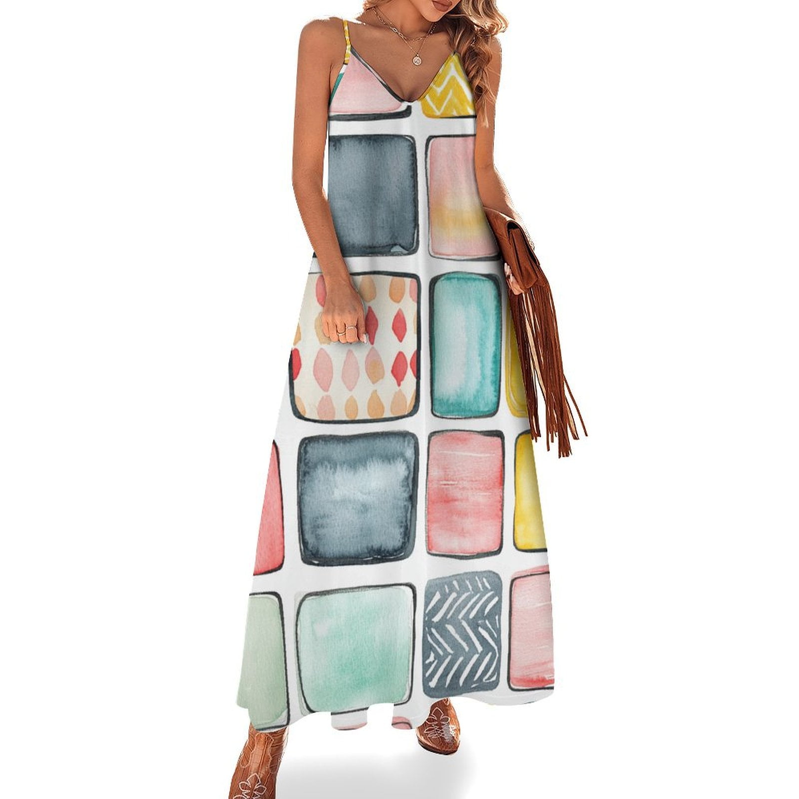 Bambamedia_several_different_rows_of_squares_in_boho_pastel_c_4c524879 ...
