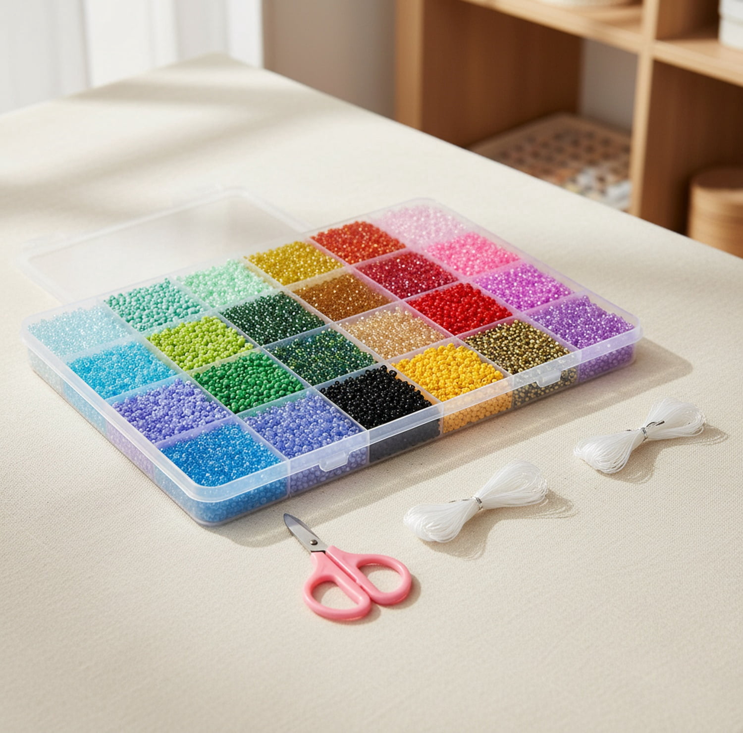 Bambang 11/0 Glass Seed Beads, 24 Color Assortment for Jewelry Making ...