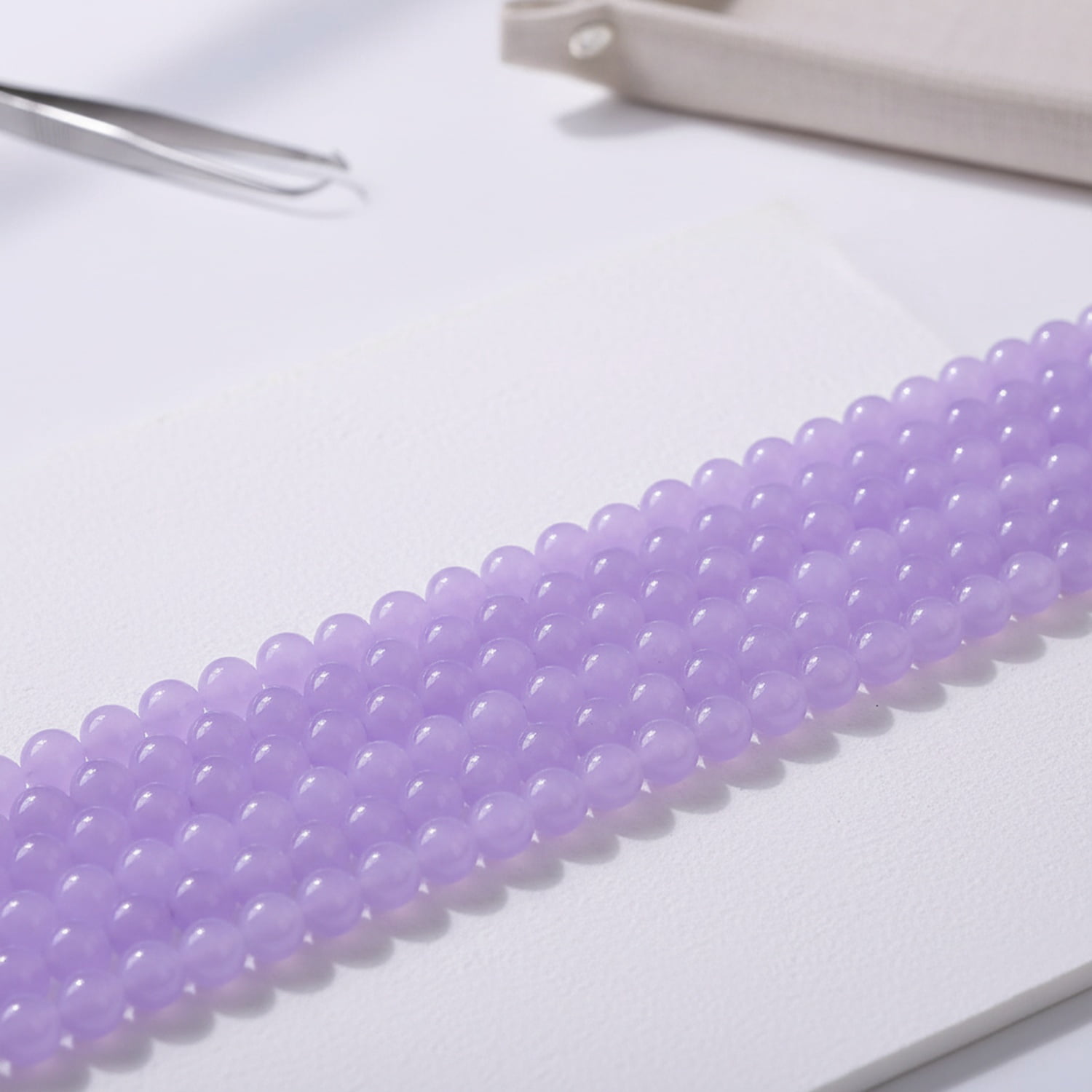 Bambang 12mm Round Light Purple Chalcedony Loose Gemstone Beads ...