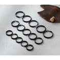 Bambang 15 Pcs Matte Black Titanium Split Jump Rings, 10/12/14mm Sizes ...