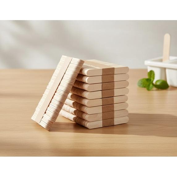Bambang 2.5 Inch Natural Birch Popsicle Sticks, 450 Pieces, for Home ...