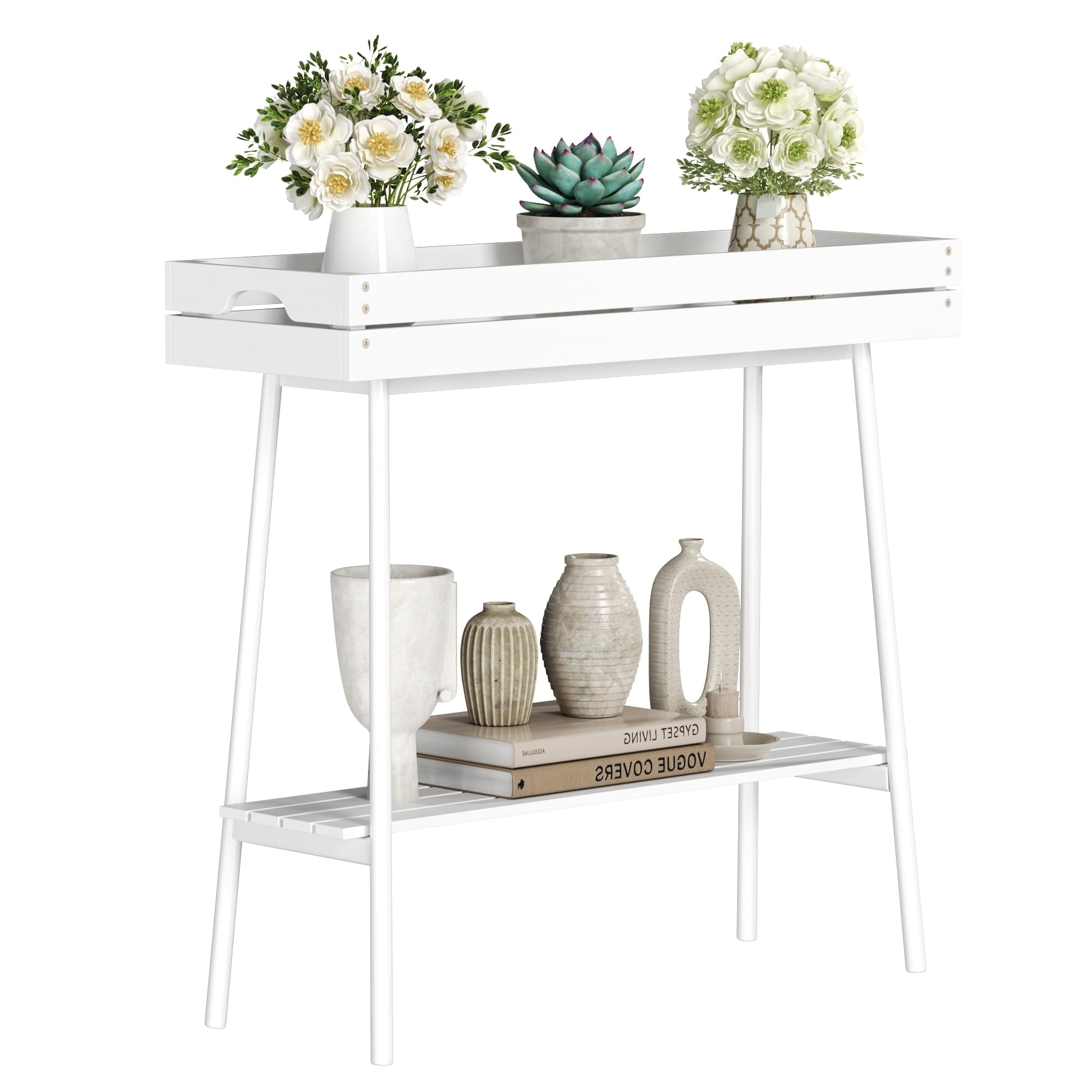 Bambang 2-Tier Bamboo Plant Stand and Handles - Walmart.com