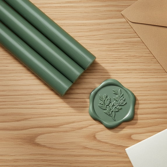 Bambang Olive Green Glue Gun Sealing Wax Sticks, 8 Count Flexible ...