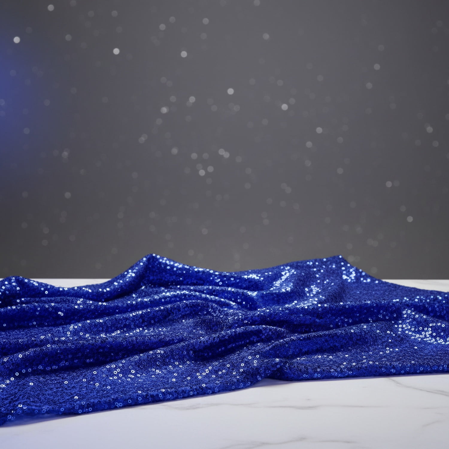 Bambang Royal Blue Sequin Fabric, 1 Yard 48 Inch Wide Glitter Material ...