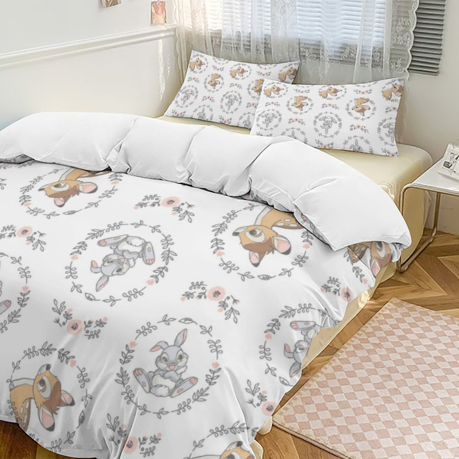 Bambi 3 Piece Bedding Set Cartoon Comforter Set Cute Duvet Cover Sets ...