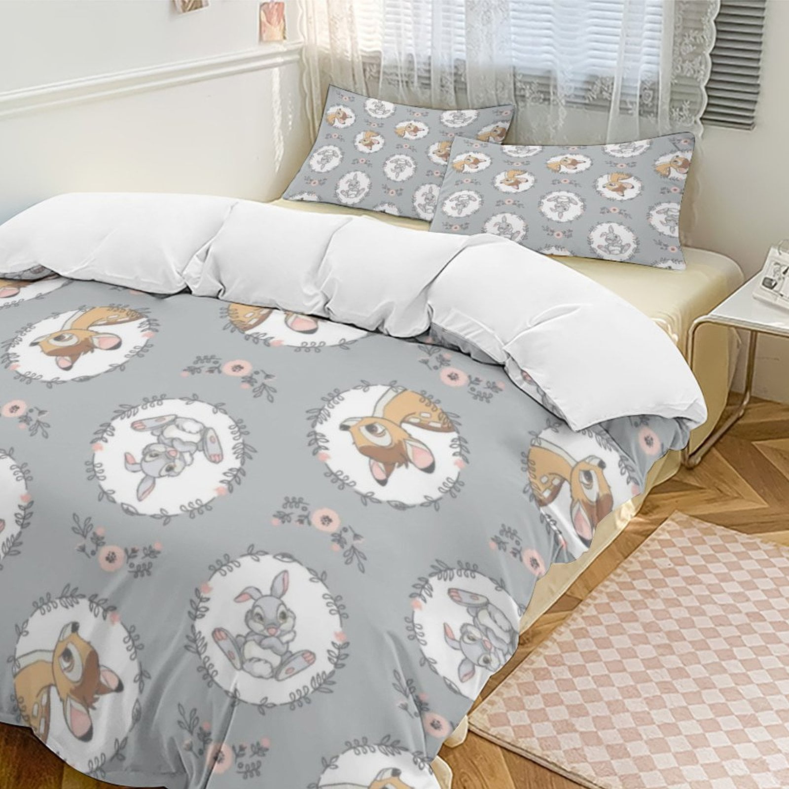 Bambi 3 Piece Bedding Set Cartoon Comforter Set Cute Duvet Cover Sets ...